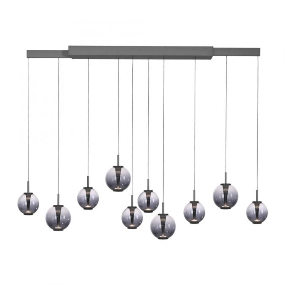 Paul Neuhaus PURE E-Infinity pendant lamp, mystic grey with e-Slide ...