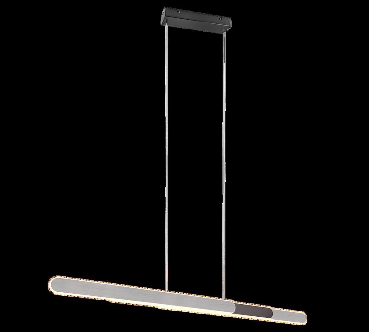 TRIO HELIOS BRUSHED ALLIMINIUM & BLACK CHROME ISLAND LIGHT ...