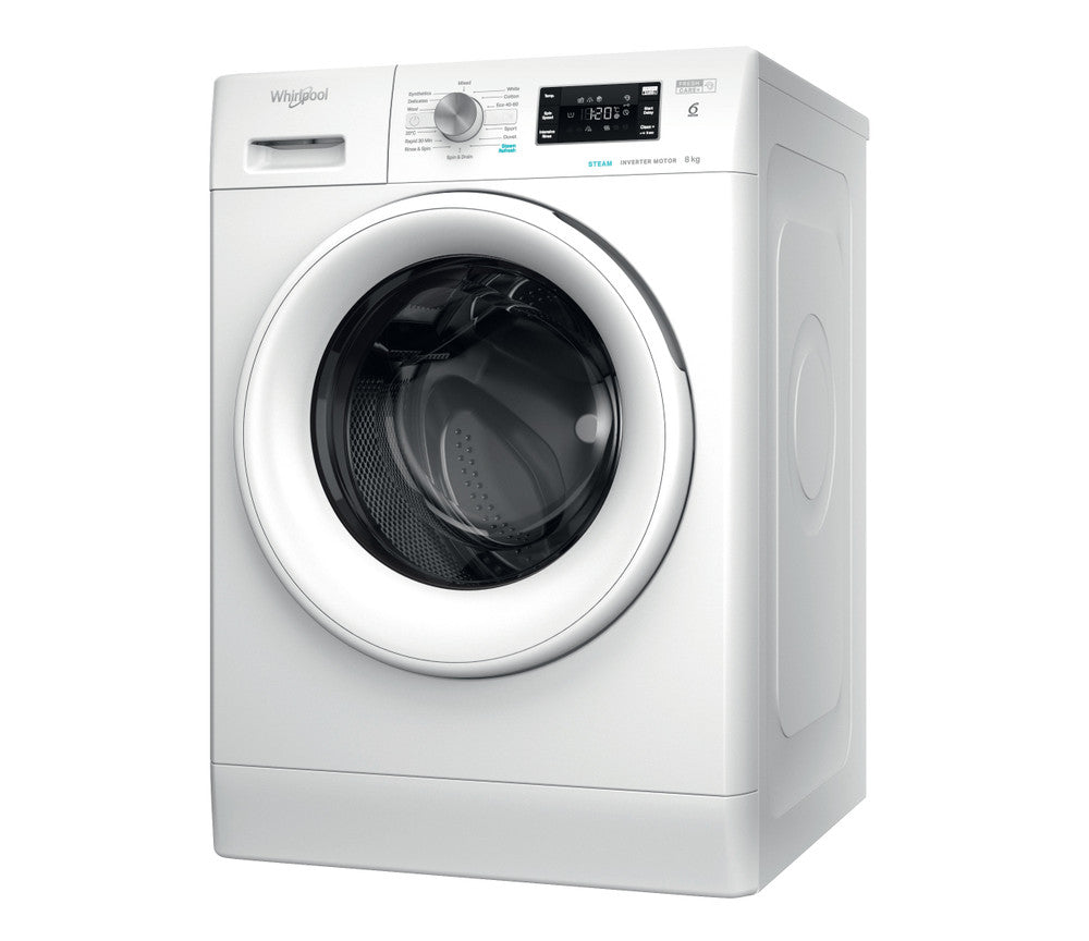 Whirlpool 6TH SENSE 8KG 1400RPM Freestanding Washing Machine White ...