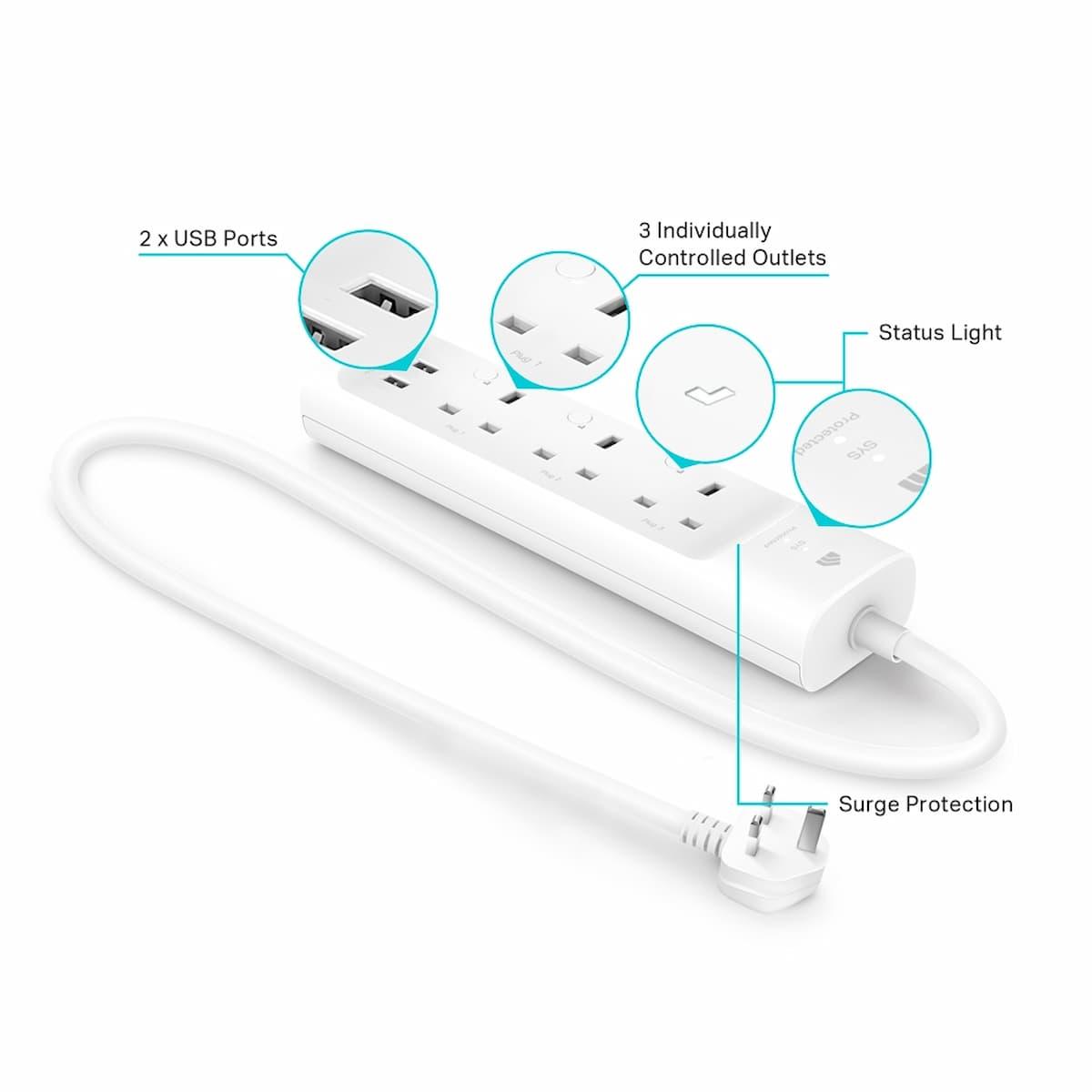 Tp-Link Kasa Smart Wi-Fi Power Strip, 3-Outlets | KP303Peter Murphy ...